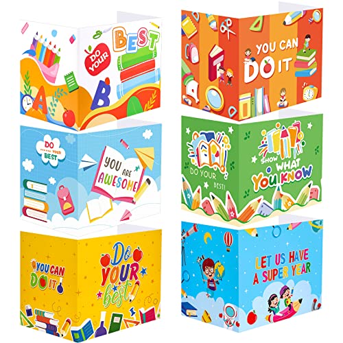 Zhehao 6 Pack Desk Divider Privacy Boards for Student Desks Bright Colored Desk Privacy Panel Privacy Folders Desk Partition Student Testing Dividers for Home Office School Supplies, 6 Assorted Style