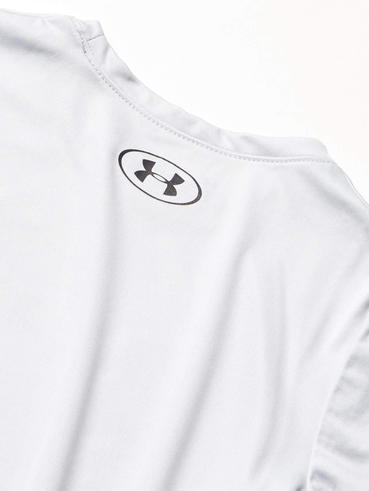 Under Armour Big Logo Long T-shirt, Halo Gray (014)/White, Youth X-Small
