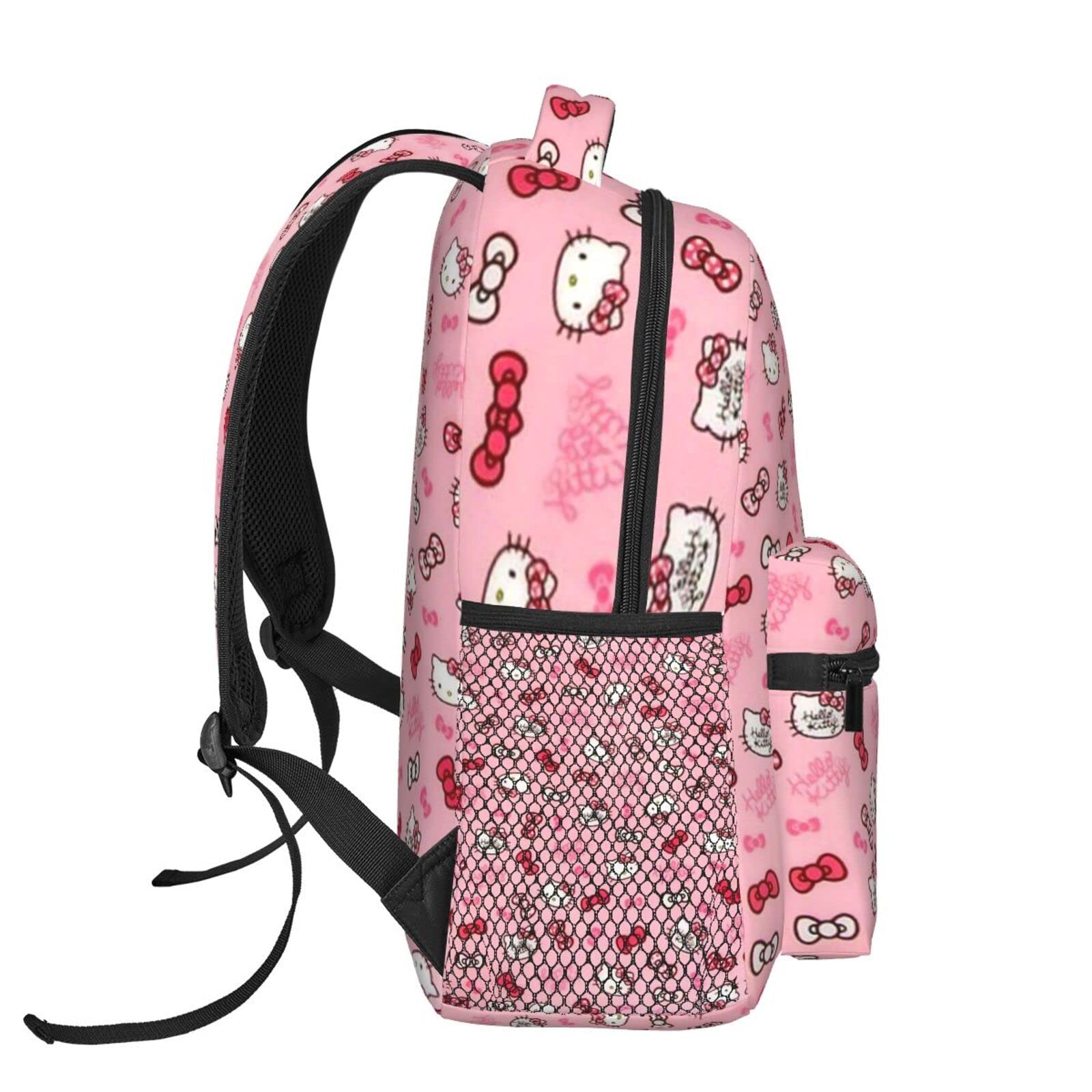 ZHENHAN Hello Cat Backpack Cartoon Shoulder Bag Lightweight Large Capacity Casual Travel Rucksack Laptop Daypack For Women Anime Kitty Fans Gift