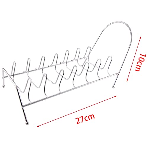 VENOAL Dish rack Pan Stainless Steel Pot Lid Plates Kitchen Slots Sink Countertop Holder Dish Rack Bowl Storage Shelf Drying Stand Draining