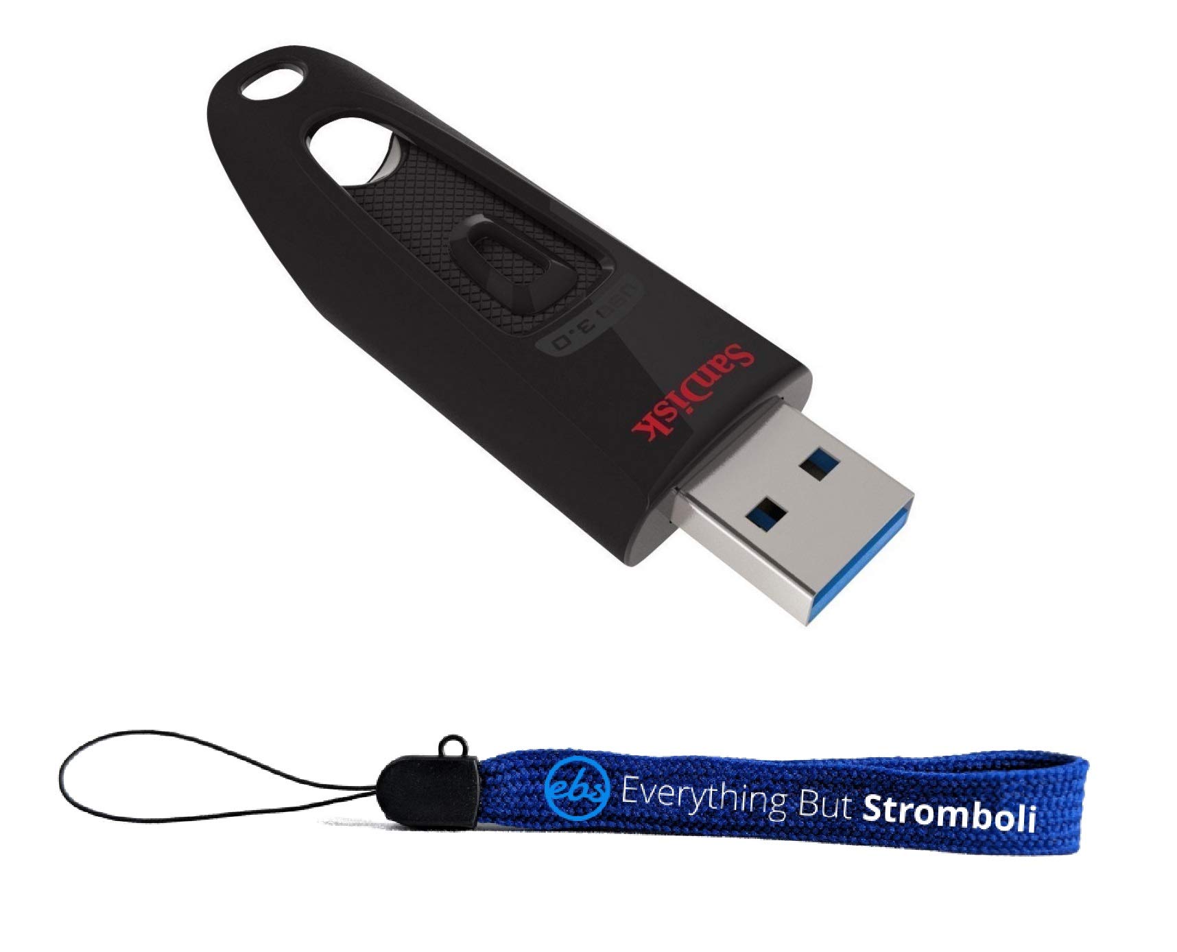SanDisk 32GB Flash Ultra (50 Pack) 3.0 USB Flash Drive High Performance Thumb Drive (SDCZ48-032G-U46) Bundle with (25) Everything But Stromboli Lanyard