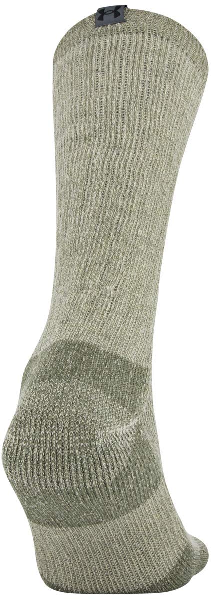 Under Armour Adult Hitch Coldgear Boot Socks, 2-Pairs , Khaki Base/Marine Od Green , Large