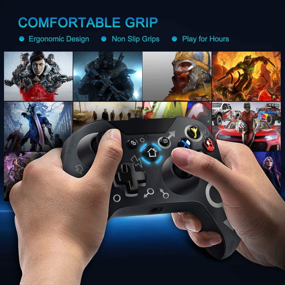 Wireless Xbox Controller for Xbox One, Fit for Xbox Series S/X/Xbox One S/One X/PS3 /One Elite/Windows 7/8/10,Usergaing Wireless PC Gamepad with 2.4GHZ Wireless Adapter Black