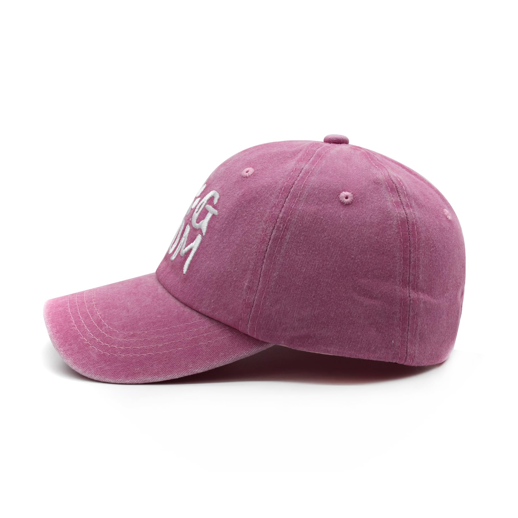Waldeal Women's Embroidered Dog Mom Hat Adjustable Washed Puppy Mama Baseball Cap Pet Lover Gifts Pink