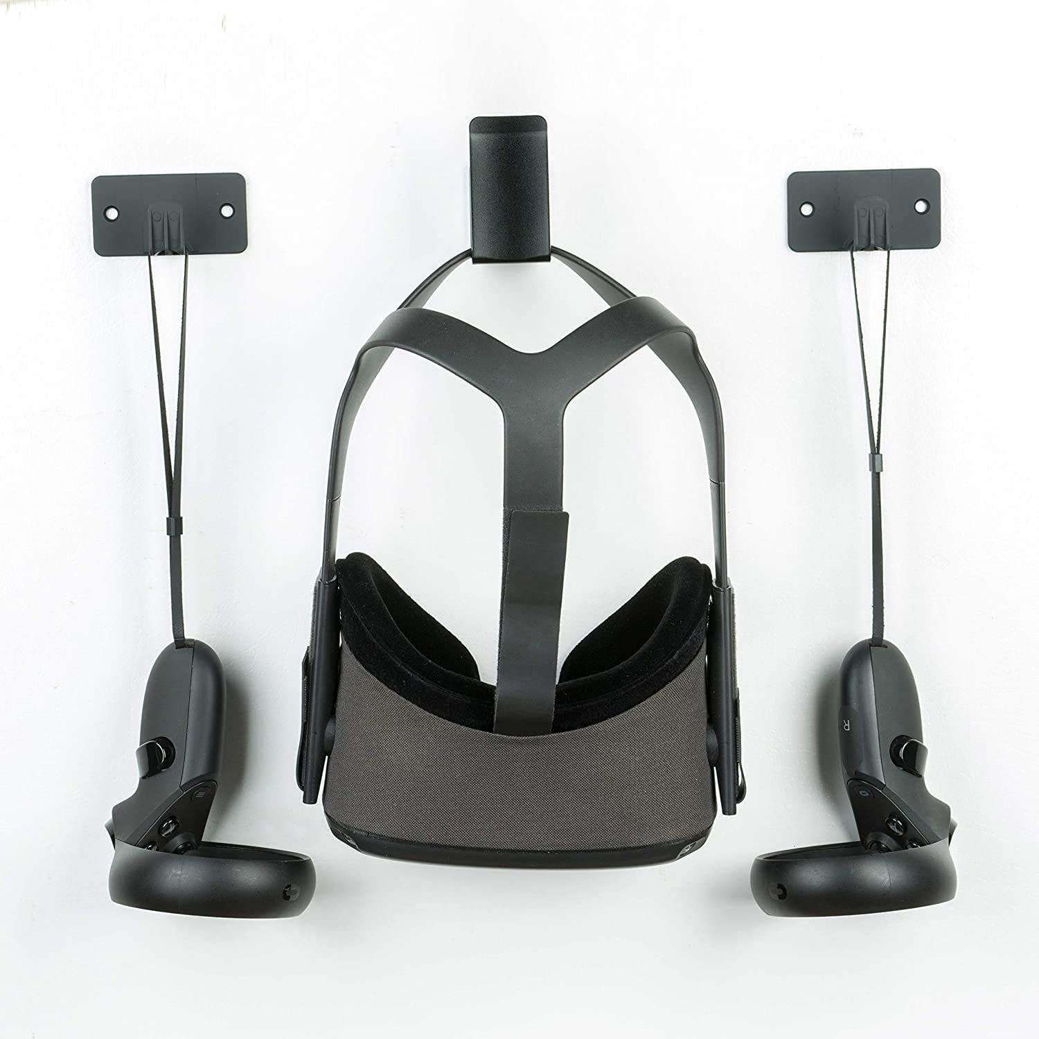 Updated Wall Mount Stand and Organizer for Oculus Quest 2 & Oculus Rift S & Valve Index &Oculus Quest 1 Gen &HTC Vive Pro