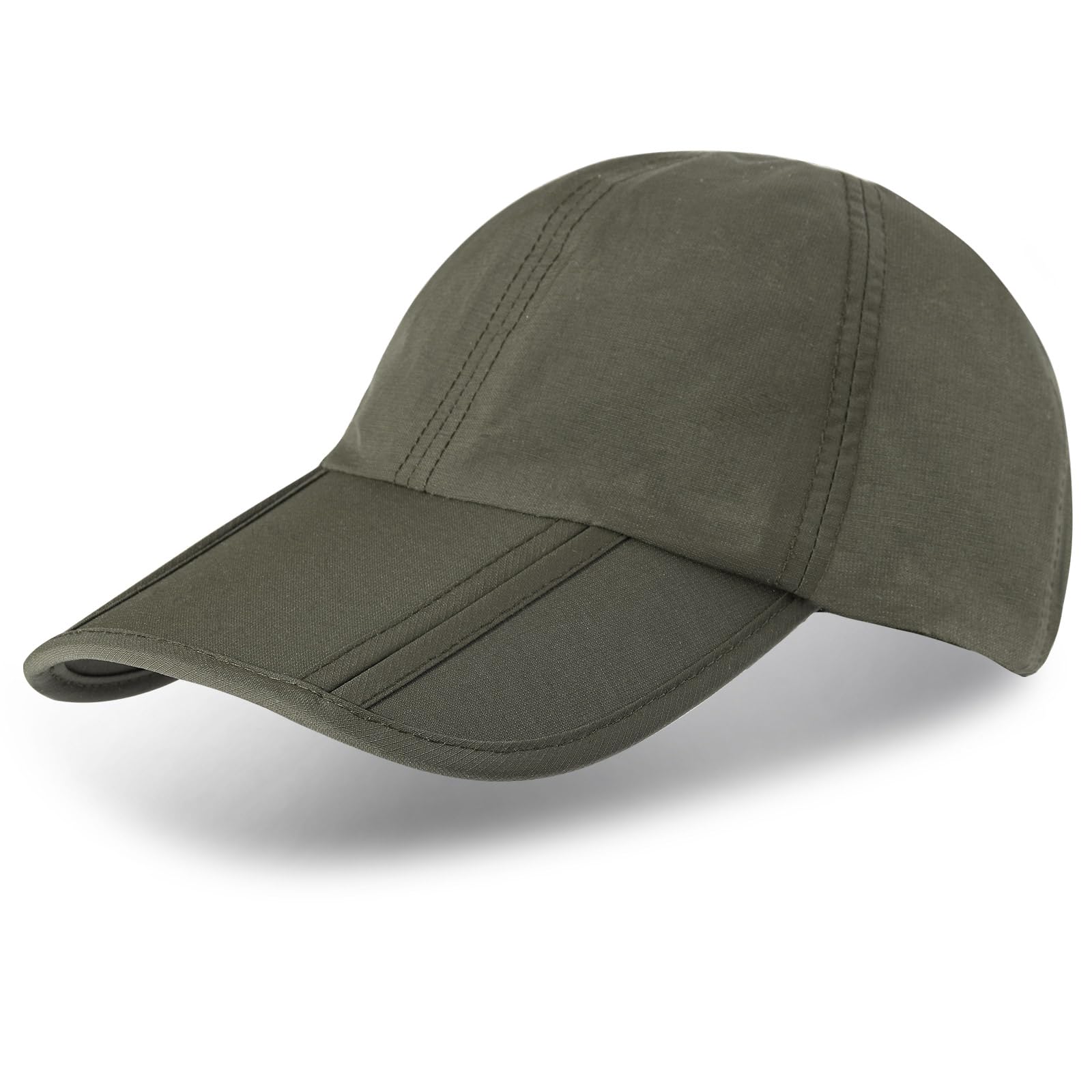 Sumolux Men Women Outdoor Rain Sun Waterproof Quick-Drying Long Brim Collapsible Portable Hat Sky-blue