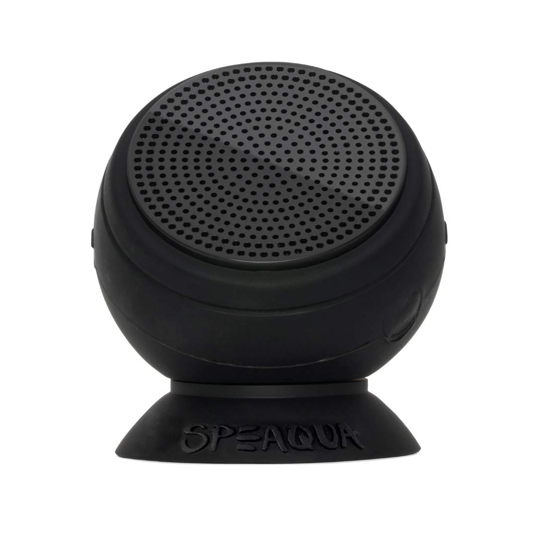 Speaqua – Bluetooth Speaker-Waterproof, Durable w/Built-in Storage (2,000 Songs) - Dual Wireless Speaker Pairing – Portable Bluetooth Speaker - Barnacle Pro Outdoor Speaker - Manta Ray Black