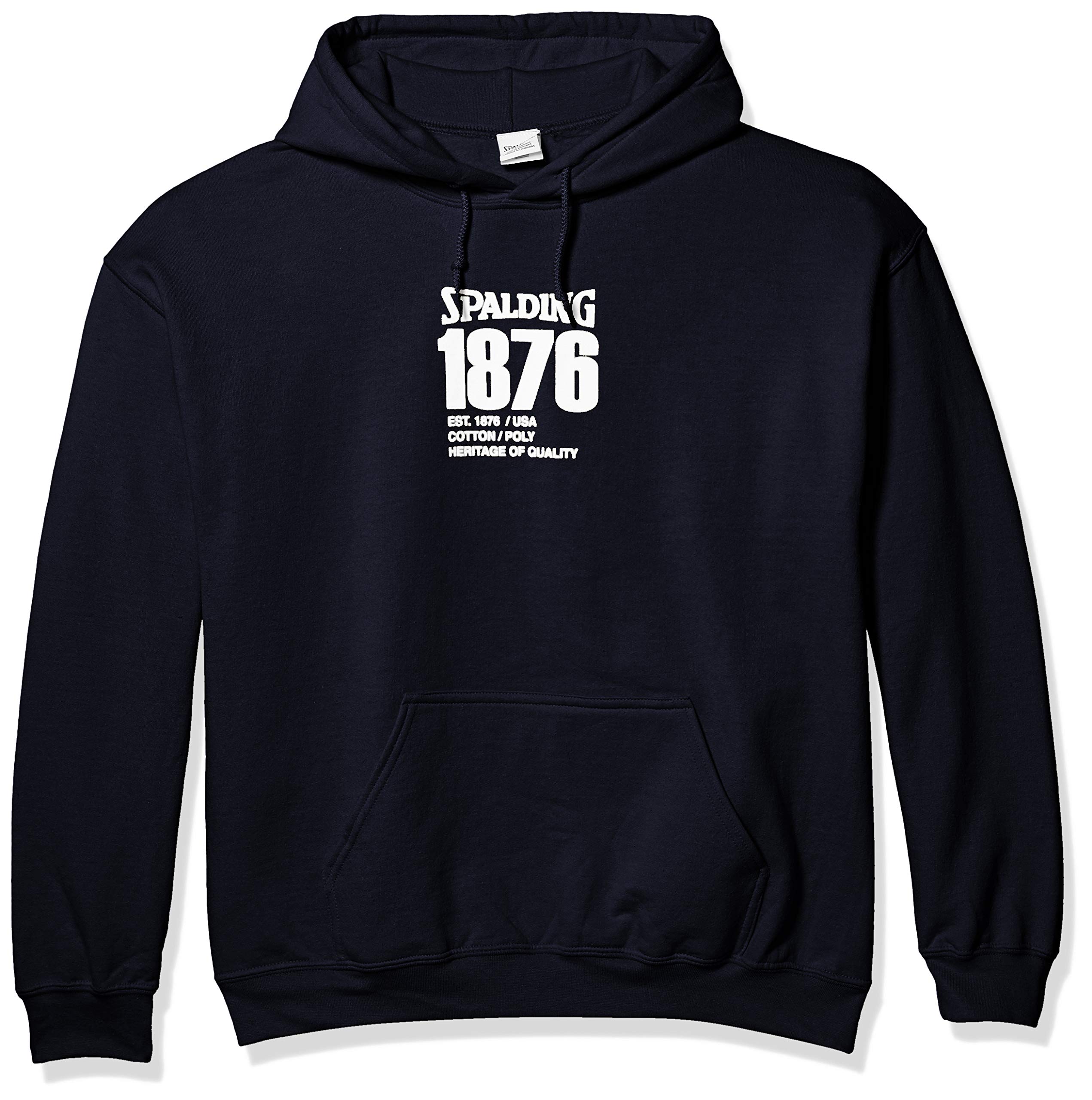 Spalding Men's Varsity Cotton Fleece Hoodie, Peacoat, M