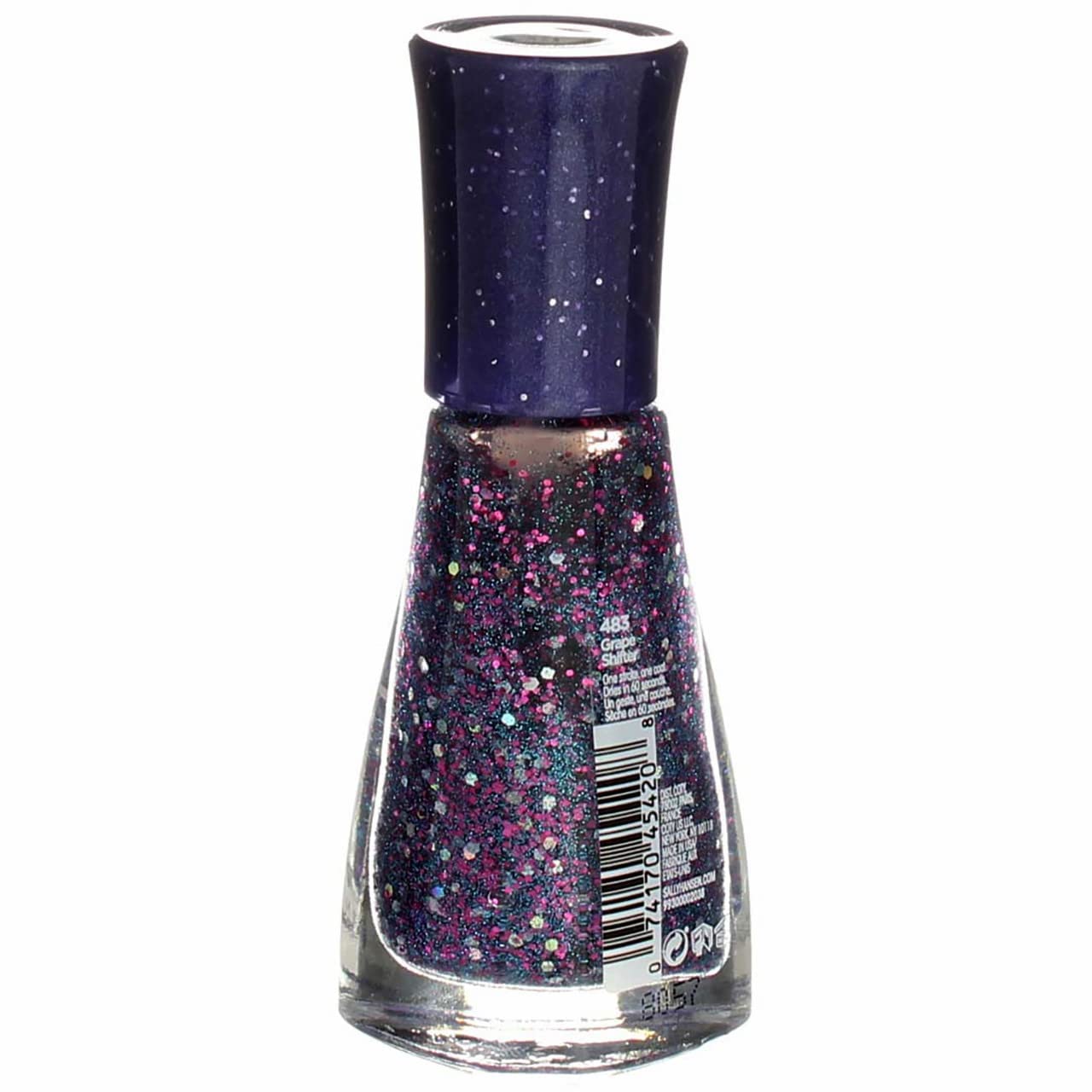 Sally Hansen Insta-Dri®, Black and Top Coat, Quick Dry, Long Lasting, Streak-Free Shine, Nail Polish Variety Pack