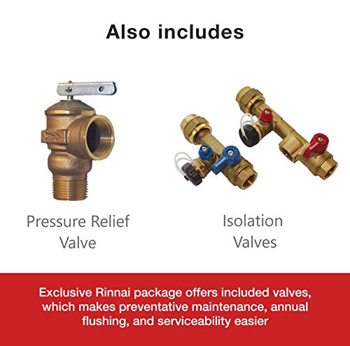Rinnai RL94IN Tankless Hot Water Heater, 9.8 GPM, Natural Gas, Indoor Installation