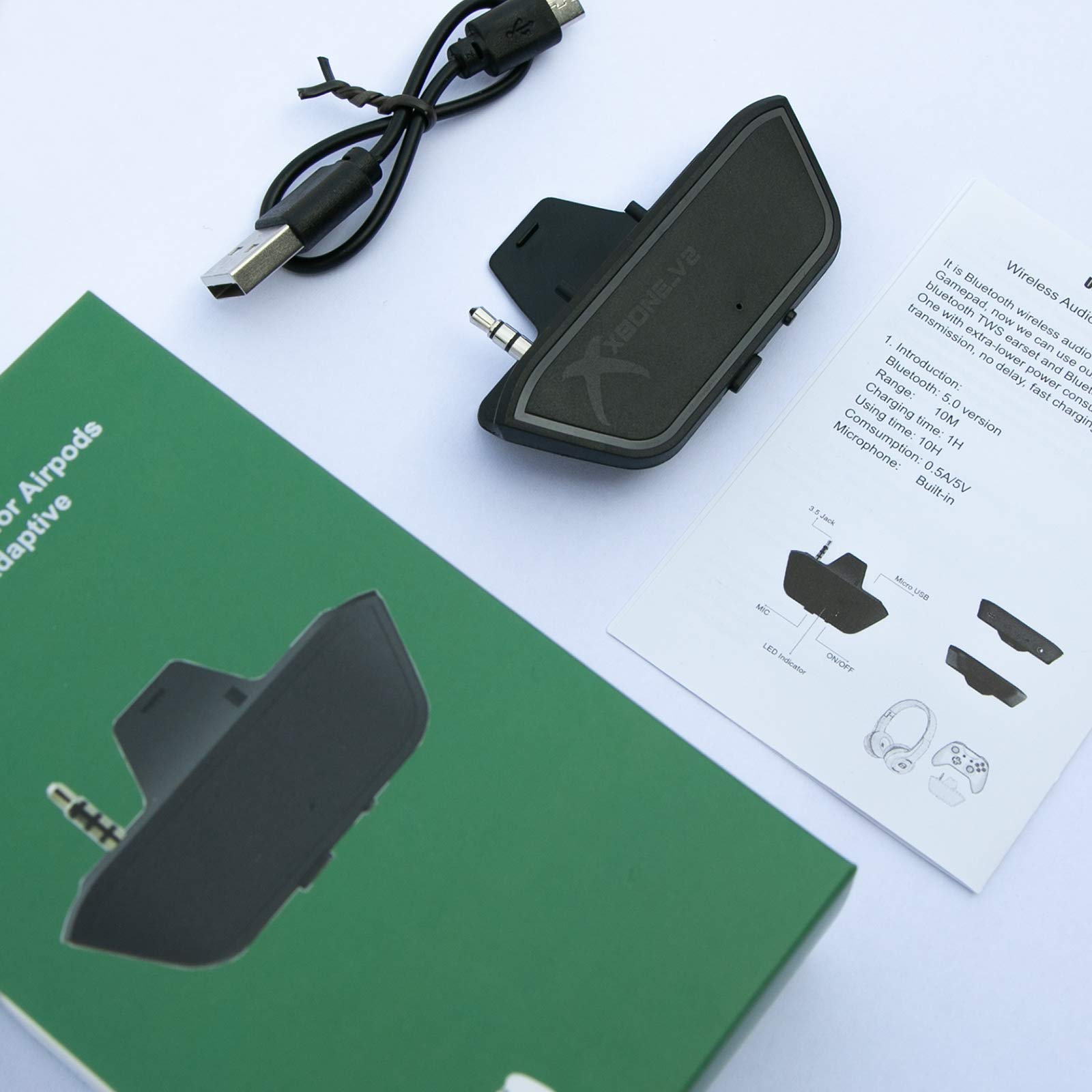 Uberwith Bluetooth Xbox one Transmitter Stereo Headset Audio Adapter for Xbox One X/S Controller Compatible with AirPods Wireless Headset Headphone Earbuds Speakers with Low Latency