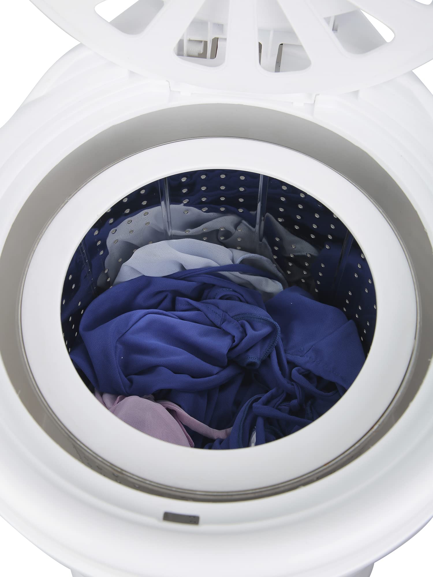 The Laundry Alternative Drop Compact Washer - Countertop Washing Machine & Spinner, Space Saver, Stainless Steel Drum, Apartment-Friendly, Convenient Drain Hose, Easy Cleaning, 4.4 lb. Capacity
