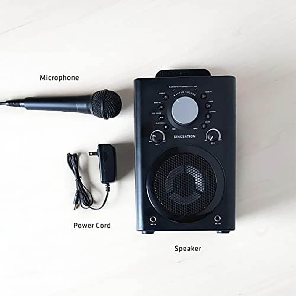 Singsation Karaoke Machine - Full Karaoke System for Adults or Kids, with Wireless Bluetooth Speaker and Microphone. Works with All Karaoke Apps via Smartphone or Tablet