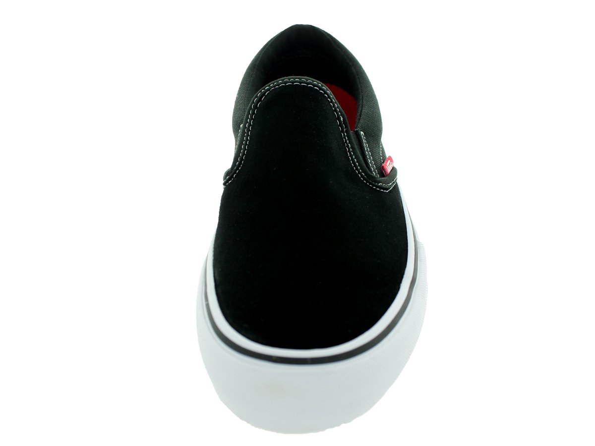 Vans "Slip-On Pro Sneakers (Black/White/Gum) Men's Classic Slip On Skate Shoes