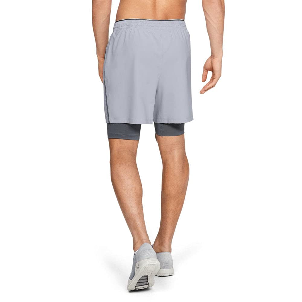 Under Armour Men's UA Qualifier 2-in-1 Shorts XXX-Large Gray