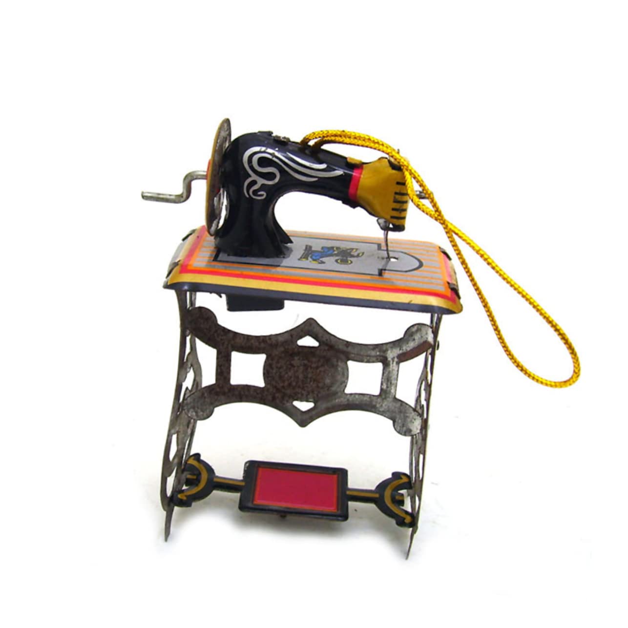 SAFIGLE 1pc Mini Sewing Machine Miniatures Water Table Xmas Hanging Decoration Sewing Machine Charm Tin Christmas Ornament Sewing Machine Hanging Pendant Hanging Ornament Model