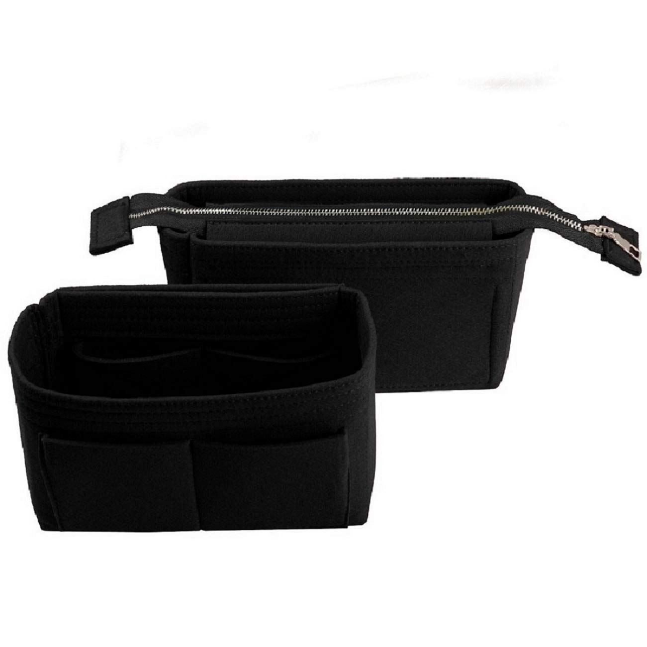 ZTUJO Purse Organizer,Bag Organizer,Insert purse organizer with 2 packs in one set fit NeoNoe Noé Series perfectly (Black)