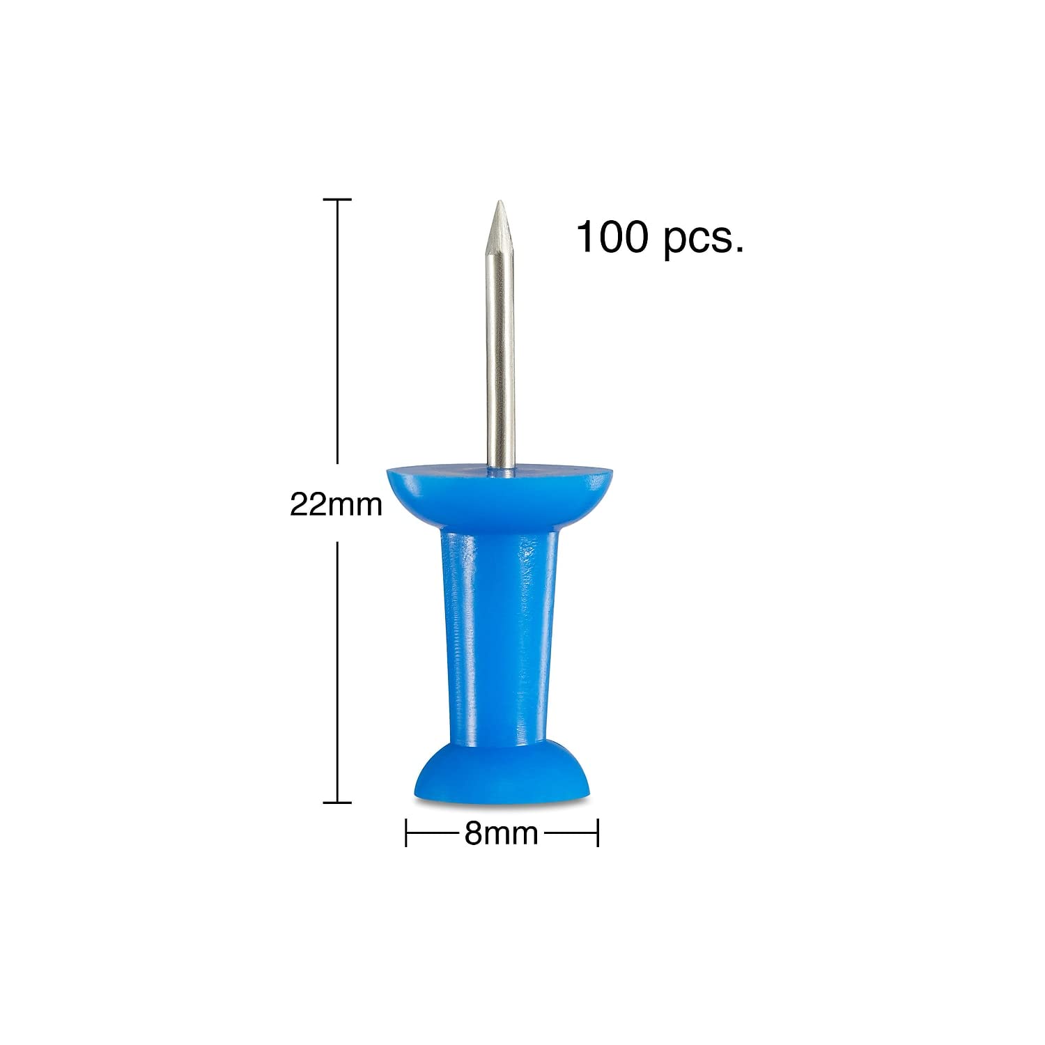 Staples 224147 Push Pins Assorted Colors 100/Pack