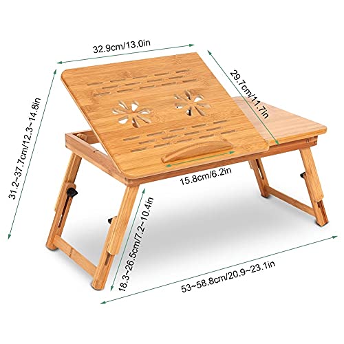 TBGFPO Adjustable Table Computer Desk Rack Shelf Dormitory Bed Lap Desk Portable Book Reading Tray Stand Table (Size : D)