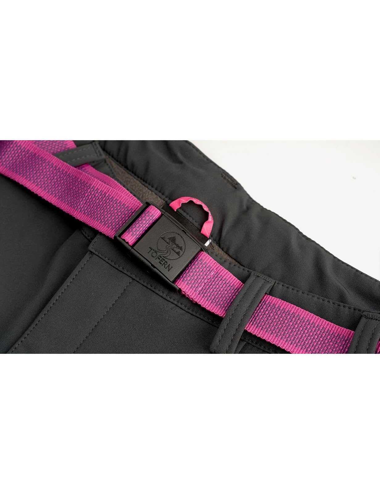 Tofern Waterproof Trousers for Women Fleece Lined Softshell Pants Breathable Snow Pants for Ladies Thermal Windproof Trousers Black