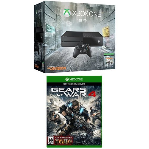 Xbox One 1TB Console - Tom Clancy's The Division Bundle and Gears of War 4 Standard Physical