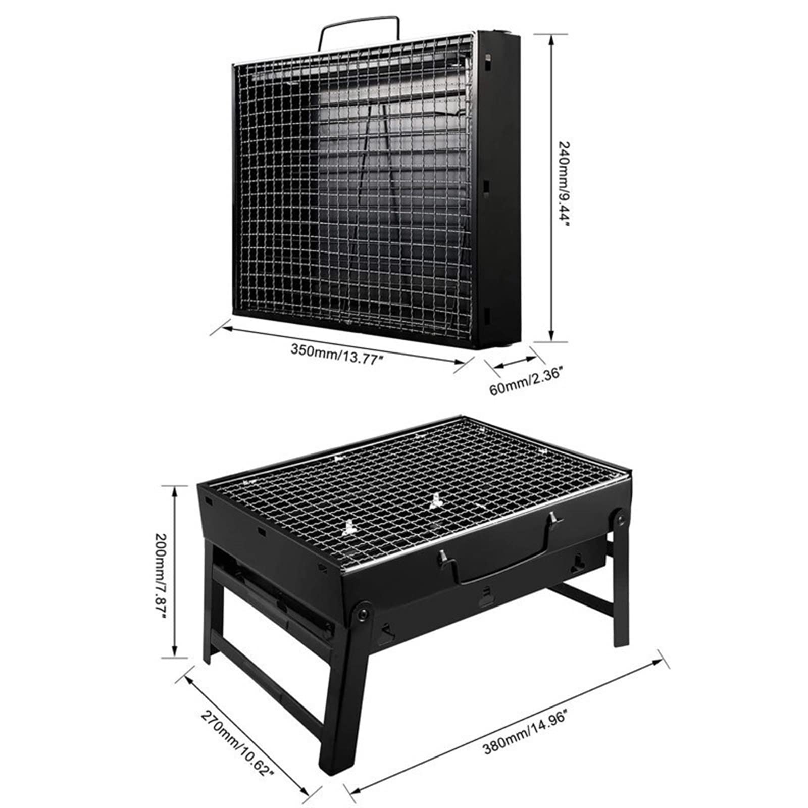 TBMAKE Grills Barbecue Grill Charcoal Grill Portable Folding BBQ Grill Barbecue Desk Tabletop Outdoor Smoker For Picnic