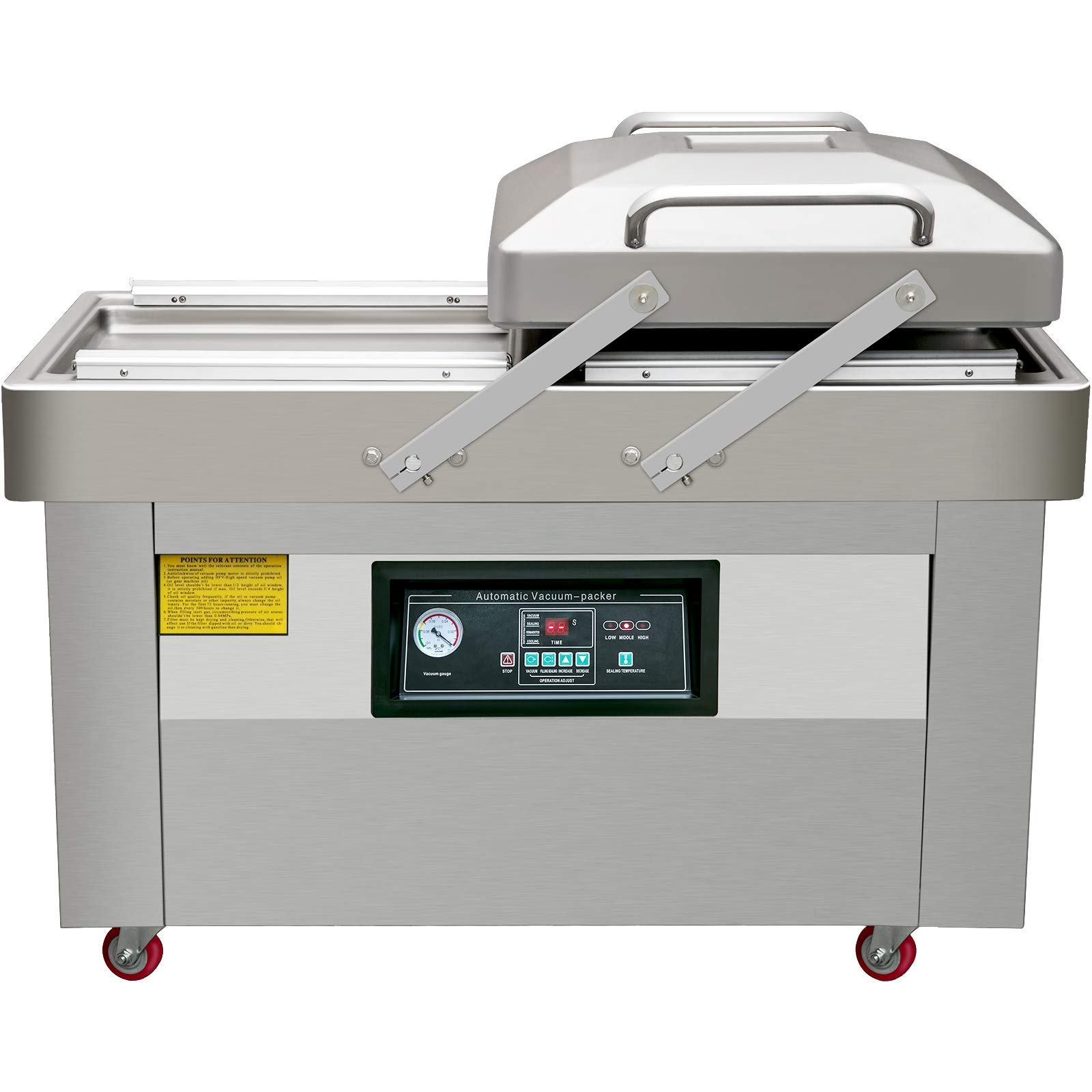 VEVOR Double Chamber Vacuum Packaging Machine, 24"x18" Chamber Vacuum Sealer Machine, Vacuum Sealer Sealing Machine with Modern Control Panel for Food Preservation, Home, Commercial Using