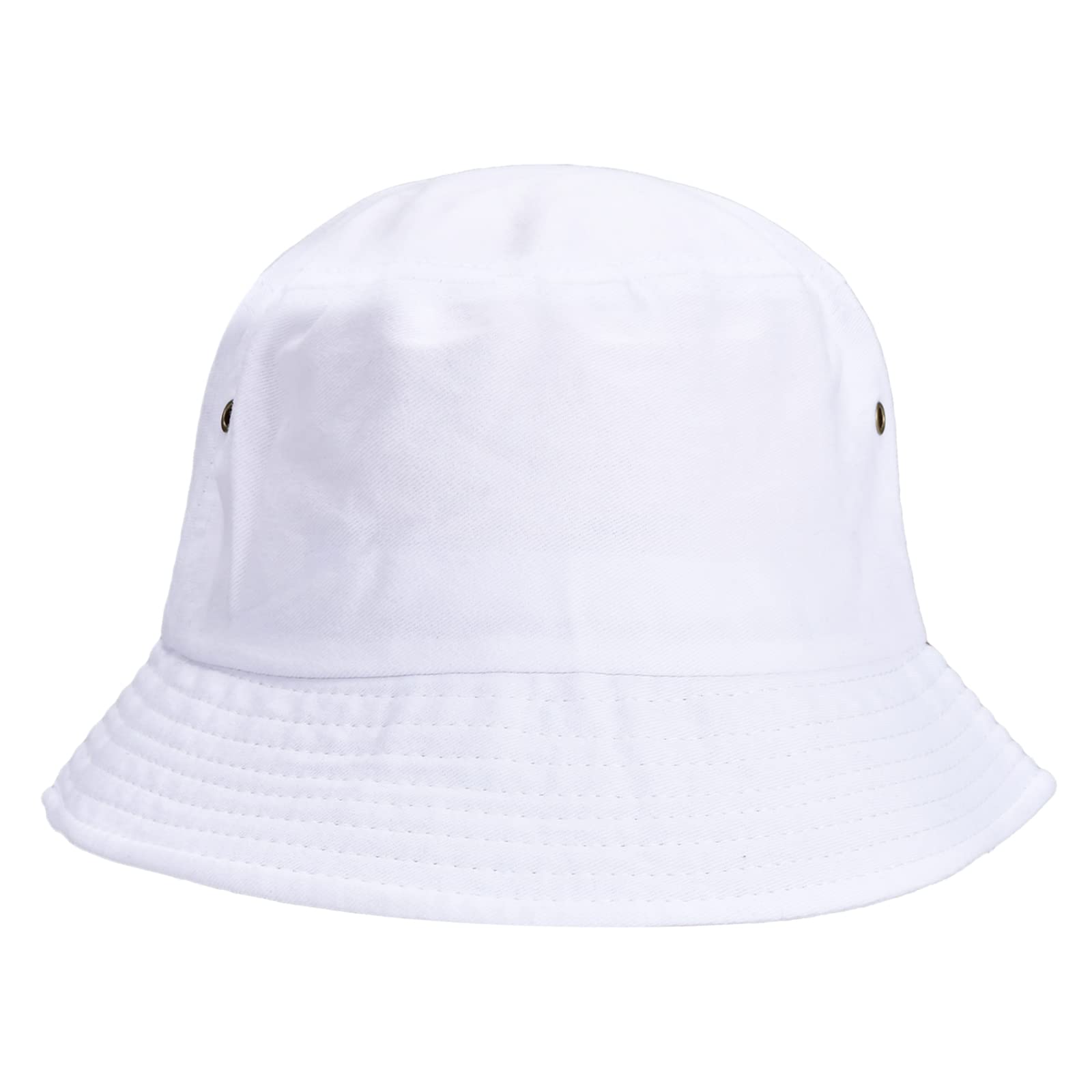 ZOORON 2 Pack 100% Cotton Bucket Hat Unisex Packable Summer Travel Beach Sun Hat Outdoor Cap (Black+White)