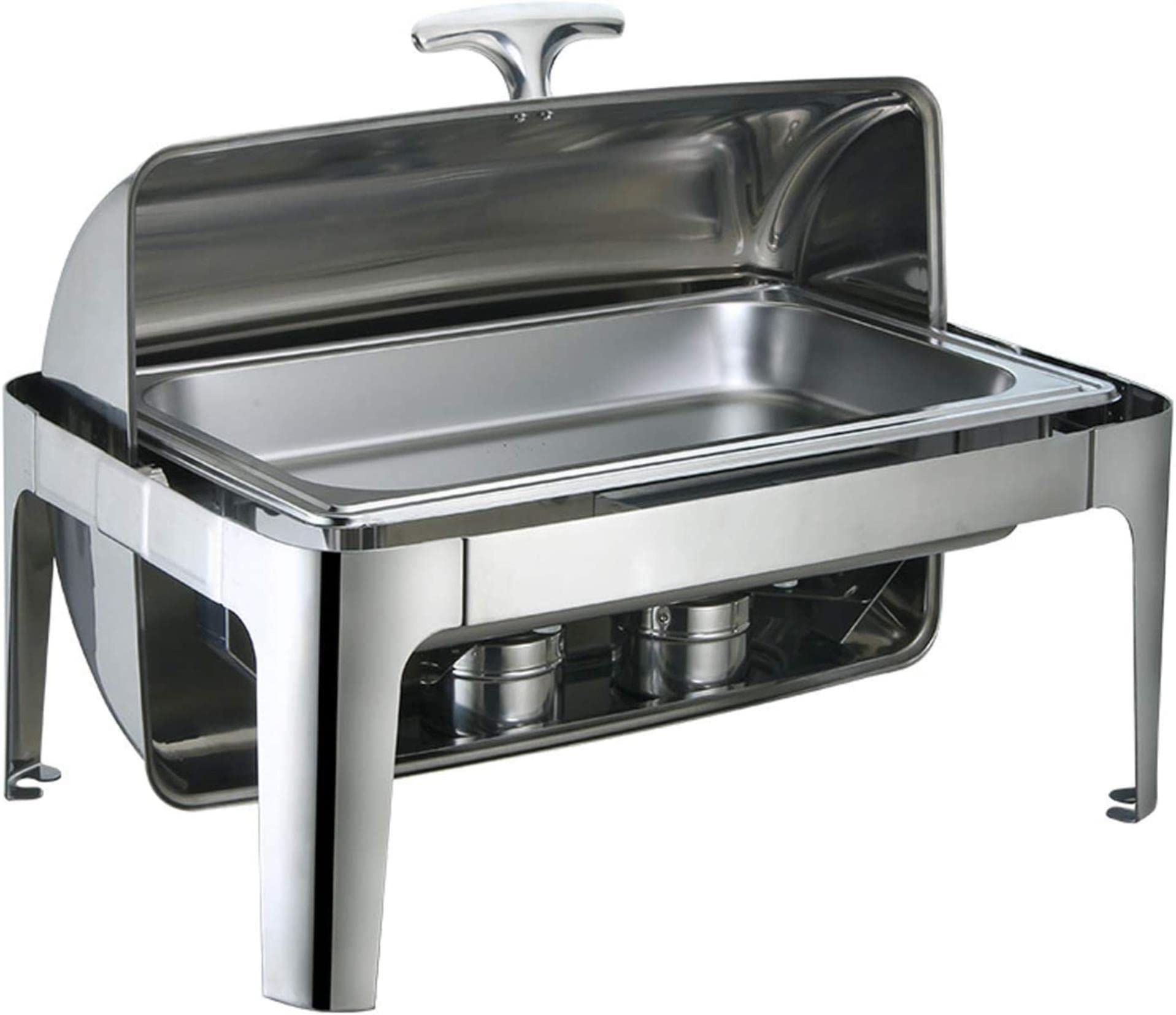 UZOURI Rectangle Chafing Dish Set, 9L Chafing Dish Set Food Warmer Buffet, Stainless Steel Chafing Dish Sets, for Buffet Catering Kitchen Party