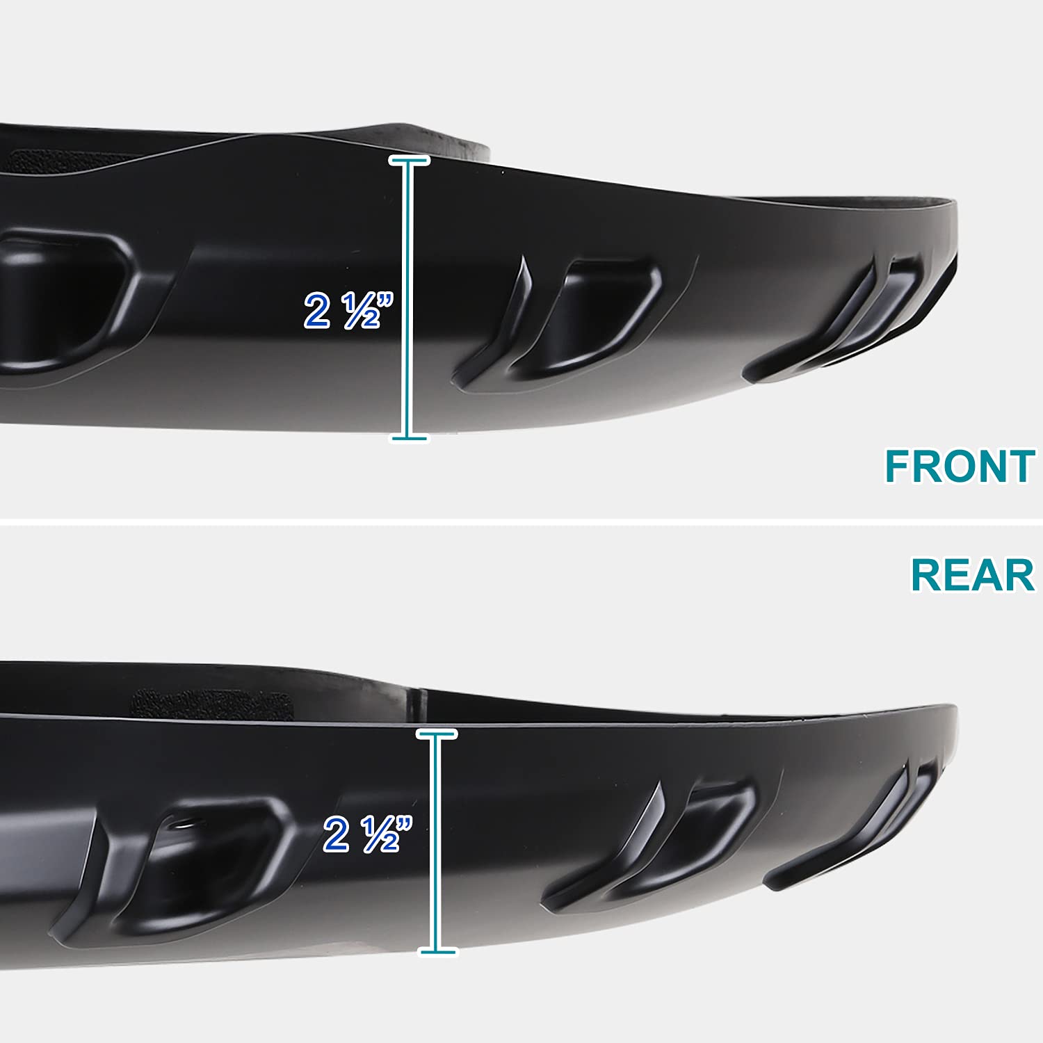 Spec-D Tuning 4PC Front + Rear Black Fender Flare Wheel Cover Compatible with 1999-2007 Ford F250 F350 F450 Super Duty