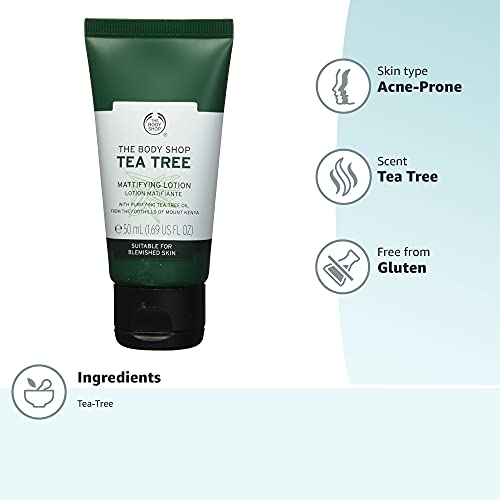 The Body Shop Mattifying Lotion (Vegan), Tea Tree, 1.69 Fl Oz