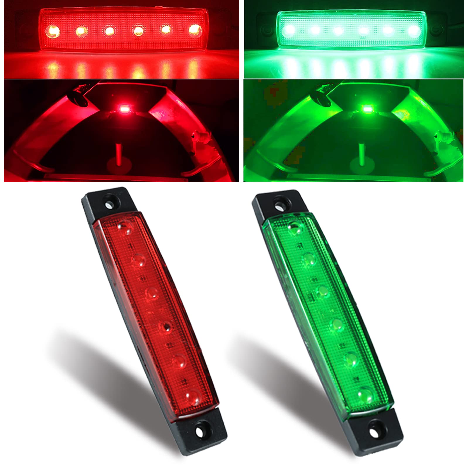WIMACT LED Boat Interior Lights Marine Lights Courtesy Light Strip Deck Transom Cockpit Navigation Lighting Waterproof 12V for Fishing Pontoon Sailboat Kayak Yachtv(2Pcs)