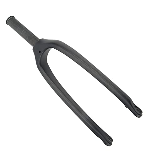 Uxsiya Road Bike Front Fork, 20 Inch 4.37in Top Tube Stable Professional Lightweight Mountain Bike Fork 3K Matte for Folding Bike