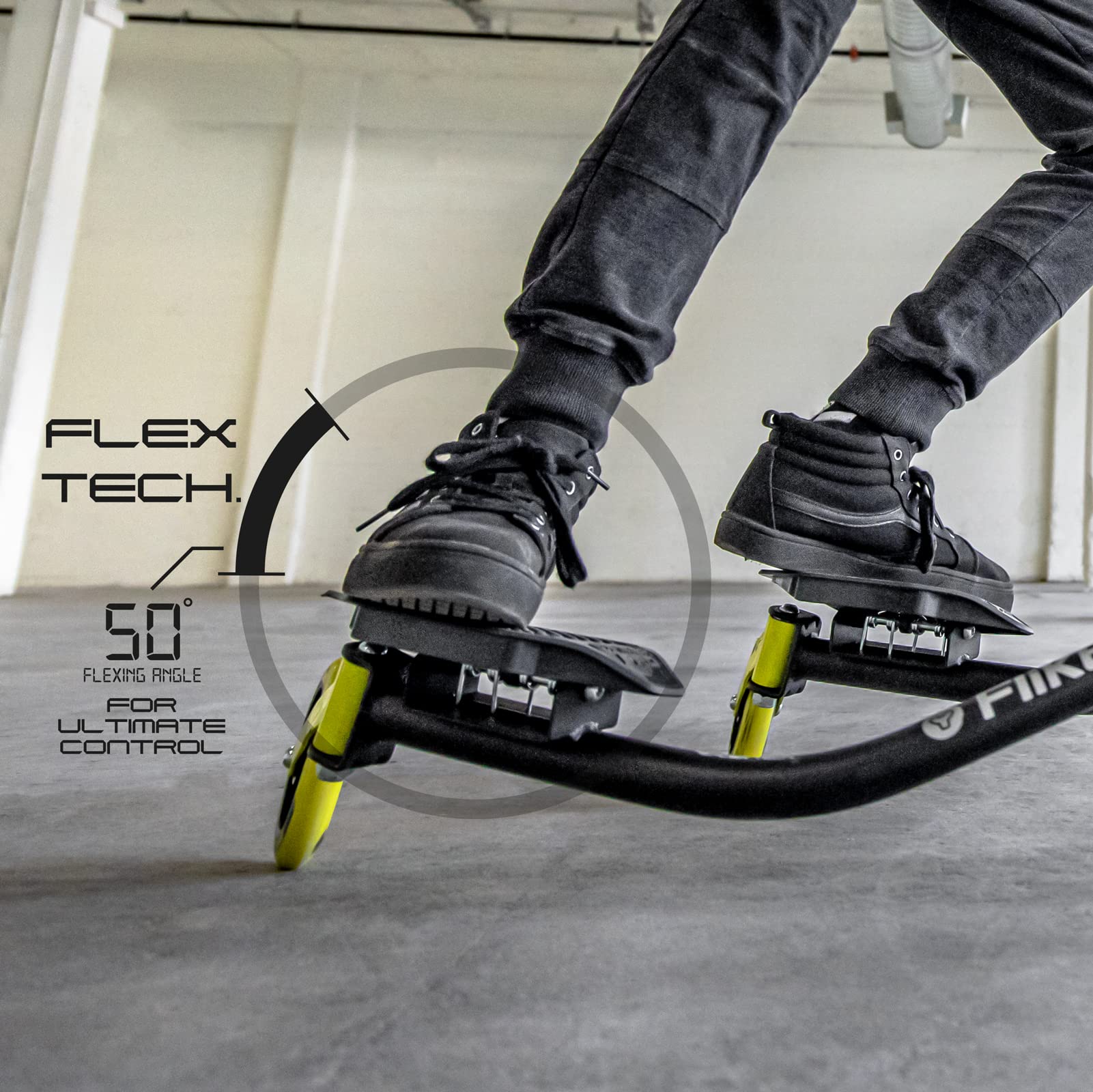 Yvolution Y Fliker Carver C3 Wiggle Scooter 3 Wheels Foldale Swing Scooter Self-Propelling Drifting Scooter for Kids Age 7+ Year