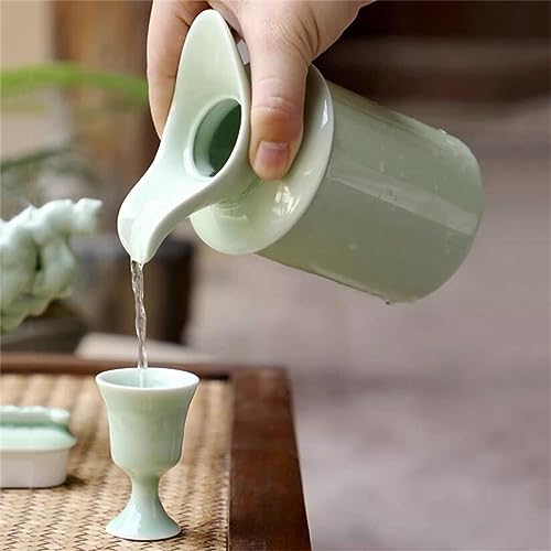 ZLXDP Ancient Wind Wine Glass Ceramic Wine Set White Wine Yellow Wine Pot Small Wine Cup Household Wine Distributor