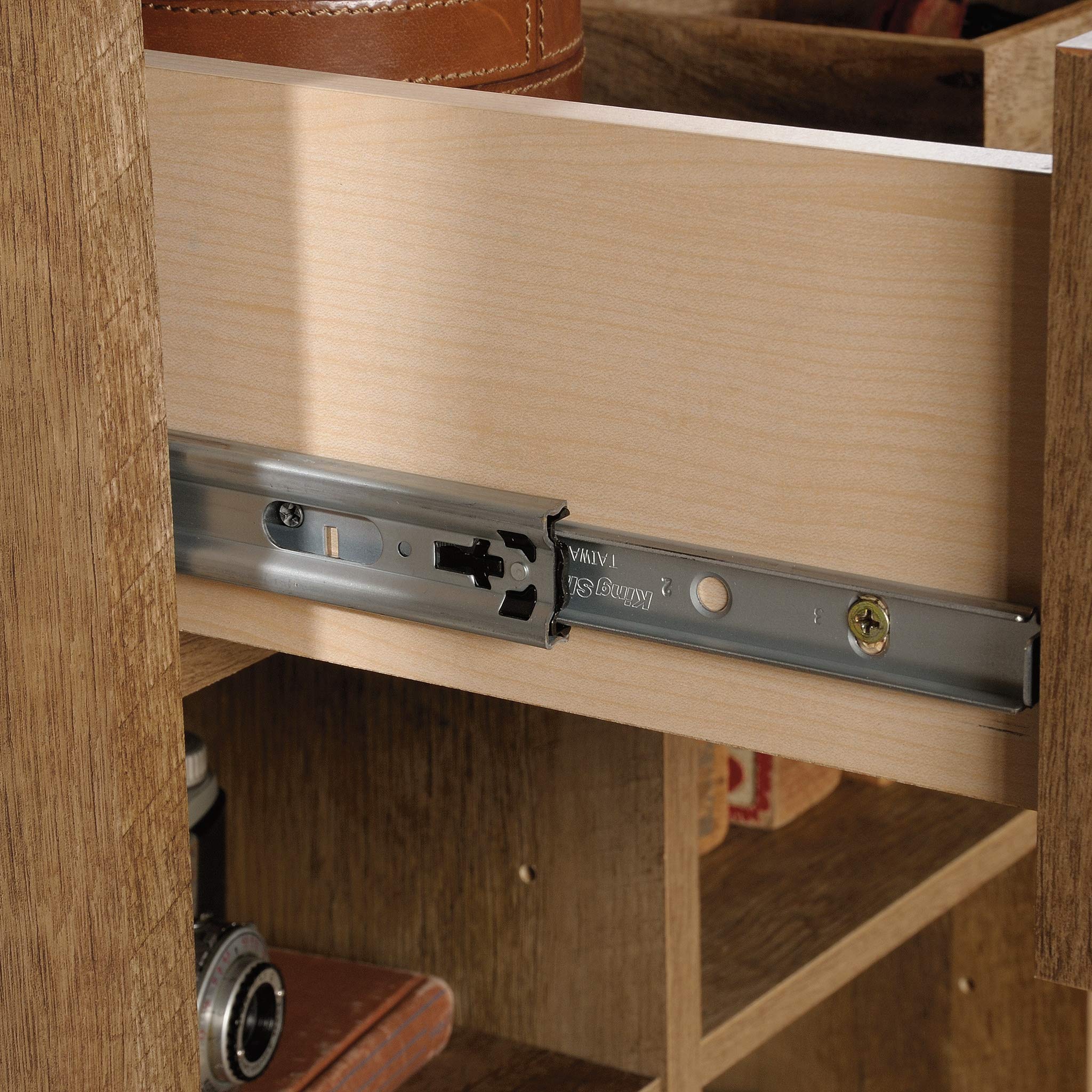 Sauder Dakota Pass Storage, L: 33.78" x W: 15.59" x H: 35.71", Craftsman Oak Finish