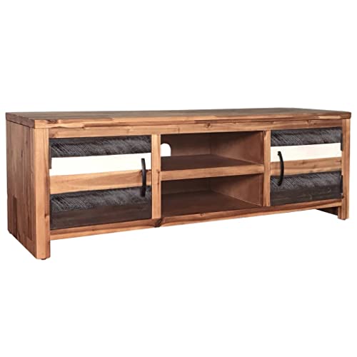 THYUOVAI TV Cabinet,Side Cabinet Entertainment Stand Storage cabine Lowboard Suitable for Living Room,Bedroom,Closet,Hallway,Foyer,Office Solid Acacia Wood 47.2"x13.8"x15.7"