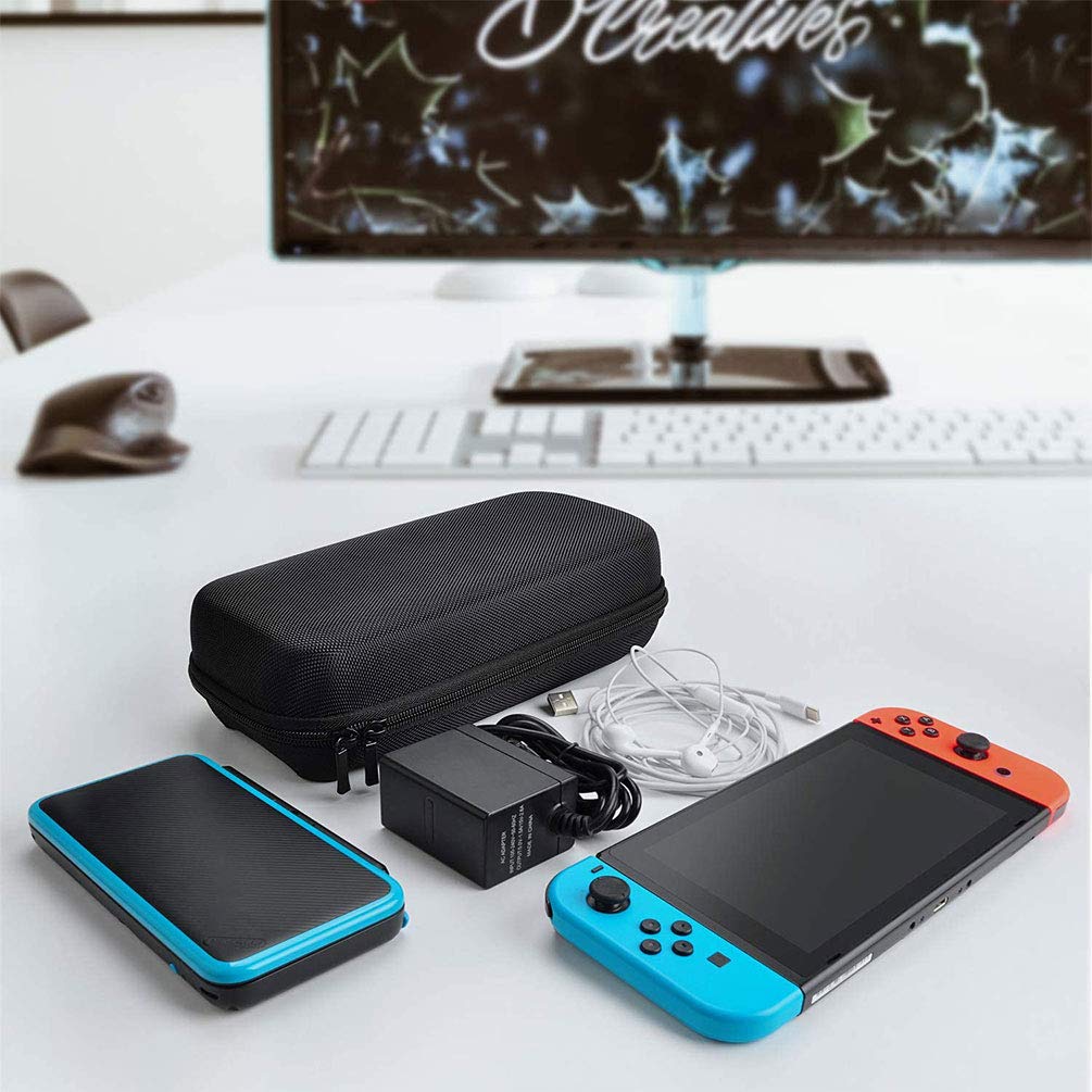 VANJUNN Portable Hard Shell Case for Nintendo Switch, Switch Bag Carrying Case with 20 Game Slots and Travel Storage Pouch