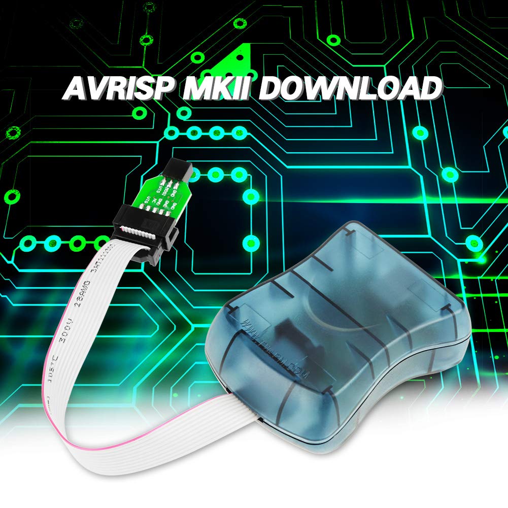 YWBL-WH AVRISP mkII Downloader Compatible with Original Programmer Supports AVR Studio, Electronic Components