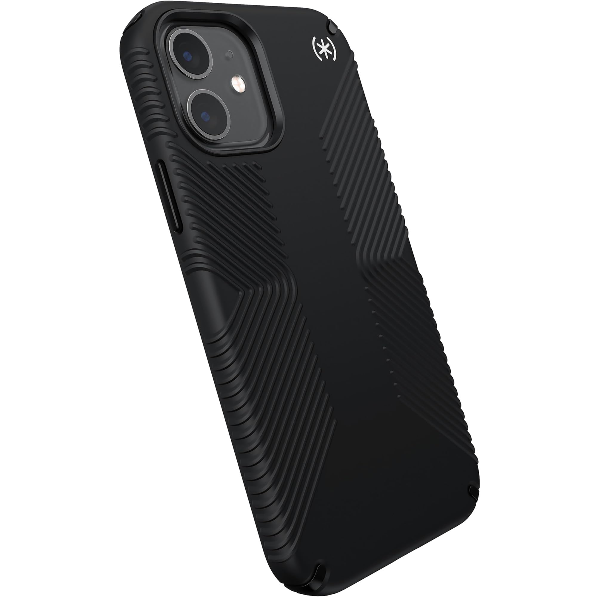 Speck iPhone 12 Case - Drop Protection Fits iPhone 12 Pro & iPhone 12 Phones - Scratch Resistant, Slim Design with Added Grip & Soft Touch Coating - Black, White Presido2