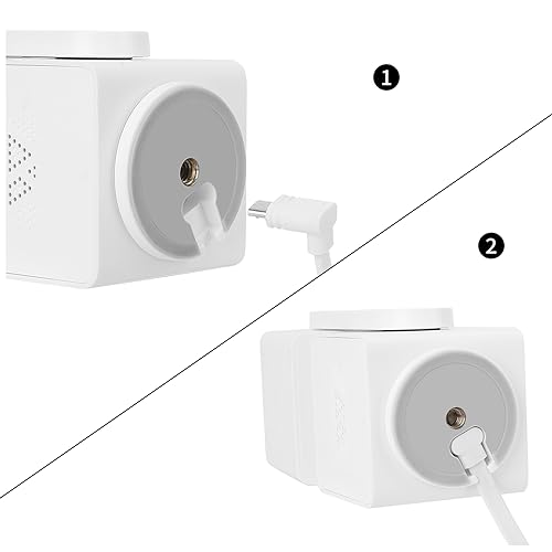 UYODM 2Pack 10FT/3M L-Shape Micro USB Extension Cable Compatible with WYZE Cam Pan V3, 90 Degree Extension Charging Cable Power Your WYZE Cam Pan V3 Continuously - White