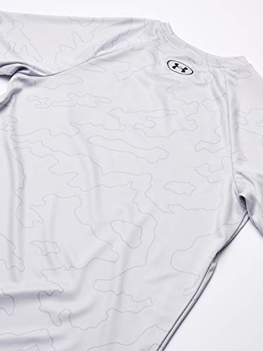 Under Armour Tech Big Logo Printed Short Sleeve Gym T-shirt, Halo Gray (014)/Black, Youth X-Small