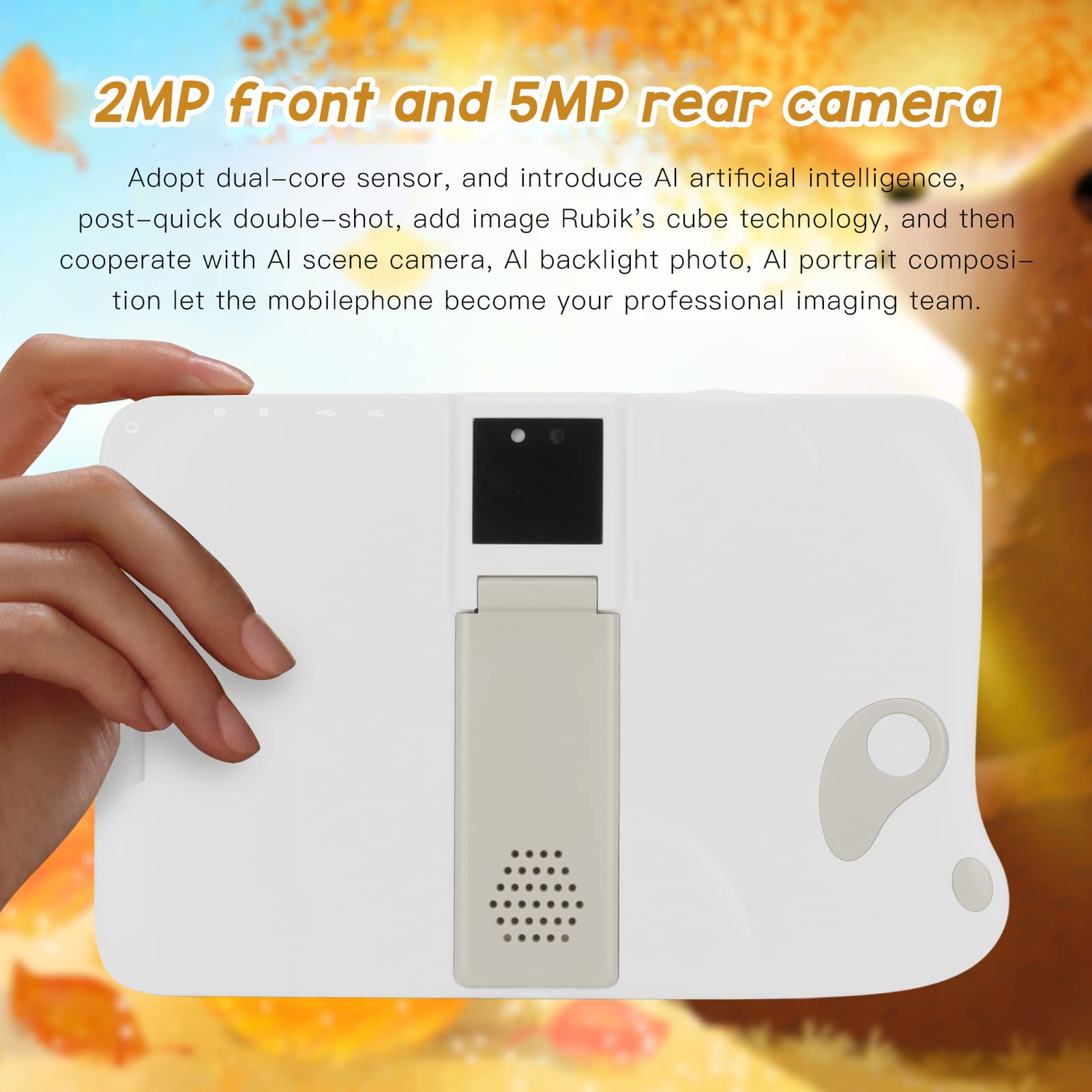 Tablet, 4G 128G 100β240V 7in Kids Tablet IPS HD Screen for Gaming (White)