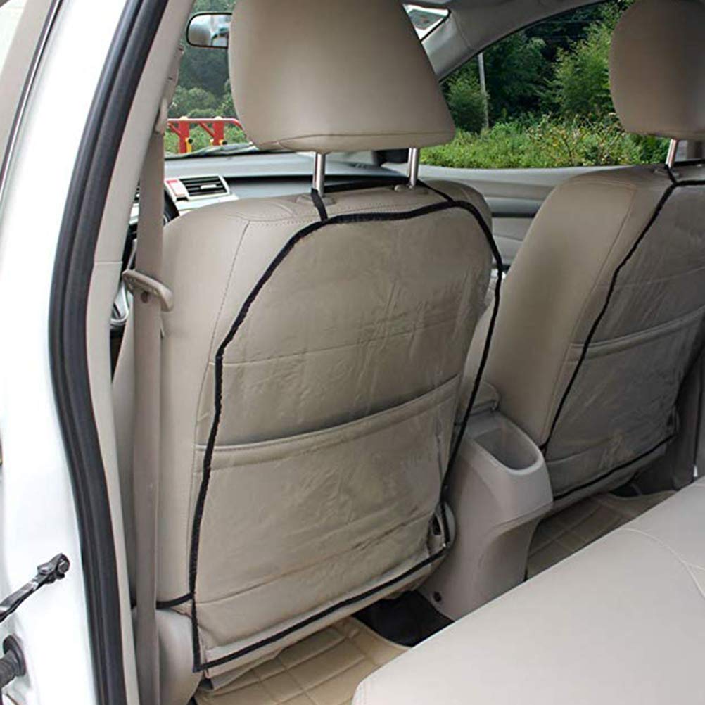 Vosarea 2PCS Car Seat Back Protector Pads Transparent Waterproof Anti-Kick Anti-Dirty Car Seat Back Mat Protetctive Cover for Children Kids