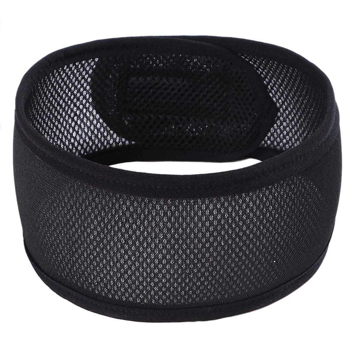 ZRQ 4 Pcs Deluxe Foam Mesh Wrap Bath Makeup Hair Wraps Breathable Non Slip Adjustable Cool Mesh Fabric Soft Satin Edge Laying Scarf for Women Black#