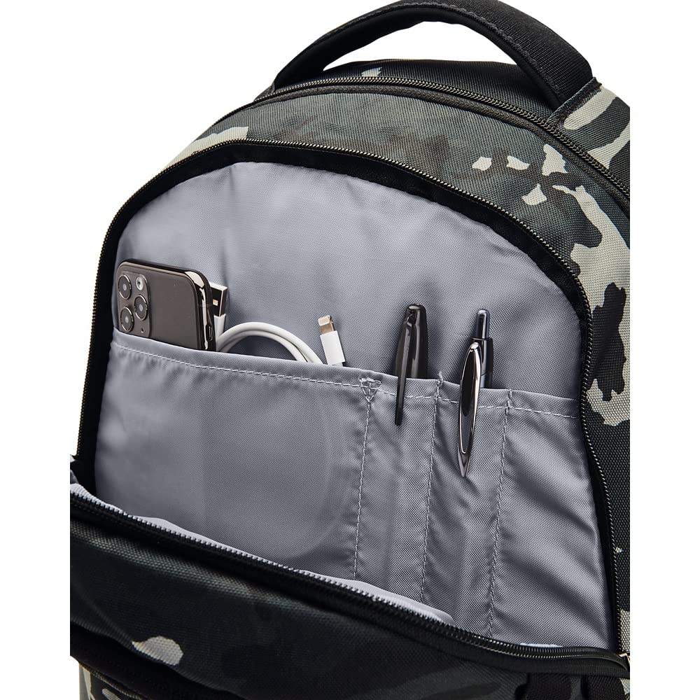 Under Armour Unisex-Adult Hustle 5.0 Backpack , Black (007)/Metallic Gold , One Size Fits All