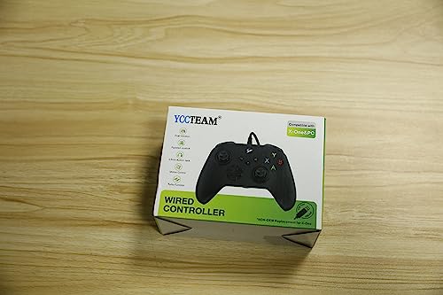 YCCTEAM Wired Controller for Xbox One,Wired Game Controller with Turbo Function & Audio Jack,Dual Vibration Shock Upgraded PC Controller Gamepad for Xbox 1X/S/Xbox Series X/S and PC Windows 7/8/10