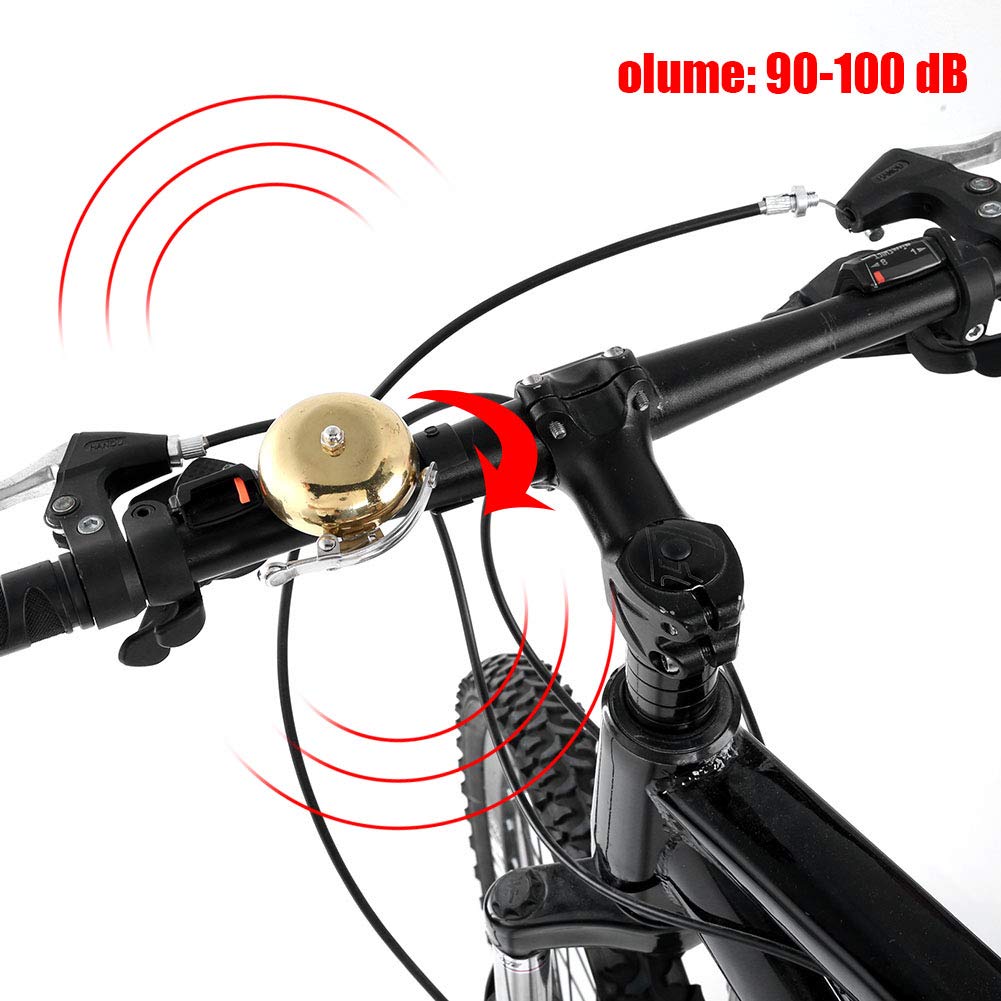 Ueohitsct Classic Copper Mountain Bicycle Bike Cycling Handlebar Bell Ring Horn Sound Alarm Loud Safety
