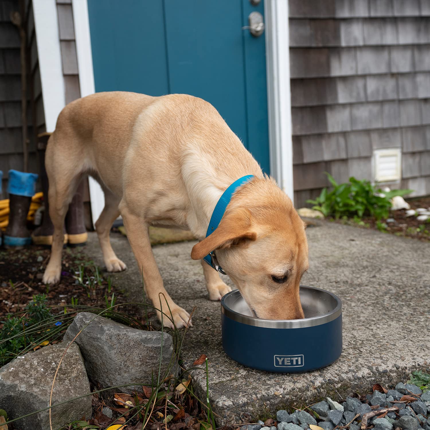 YETI Boomer 8, Stainless Steel, Non-Slip Dog Bowl, Holds 64 Ounces, Navy