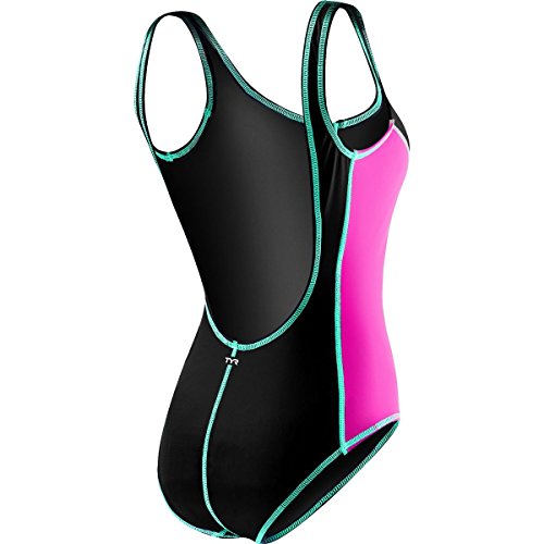 TYR Women's Florina Nico Top Blue/Multi Swimsuit Top LG